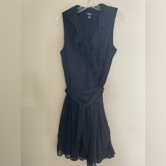 Chaps | Dresses | Stylish Dark Blue With White Polka Dots Chapa Dress ...
